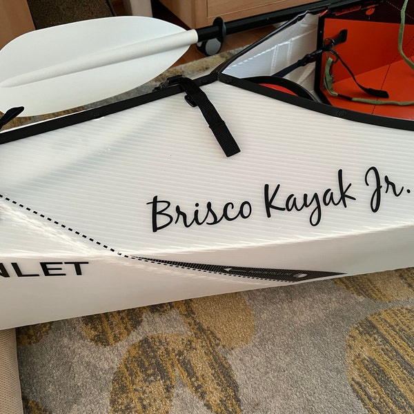 Custom Kayak Name Decal, Canoe Decals, Hull ID , Personalized Kayak ...