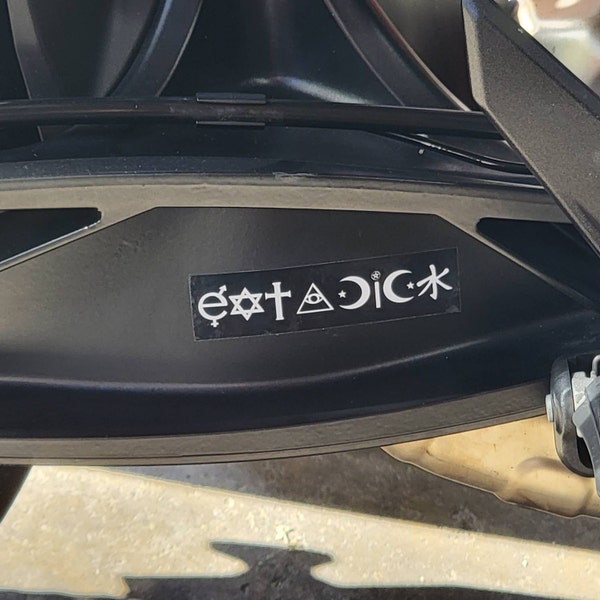 The ORIGINAL Eat A Dick - Atheist Coexist Parody Removable Bumper ...