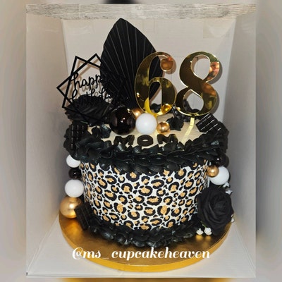Leopard Print Edible Cake Wrap or Tropical Flowers Cake Topper - Etsy