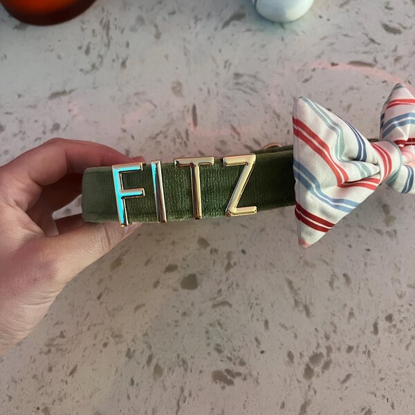 Customized Embroidered Dog Collar - Personalized Name, Handcrafted ...