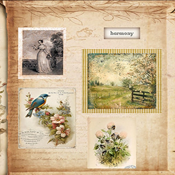 Printable Enchanted Lake Digital Paper, Forest Lake Background ...