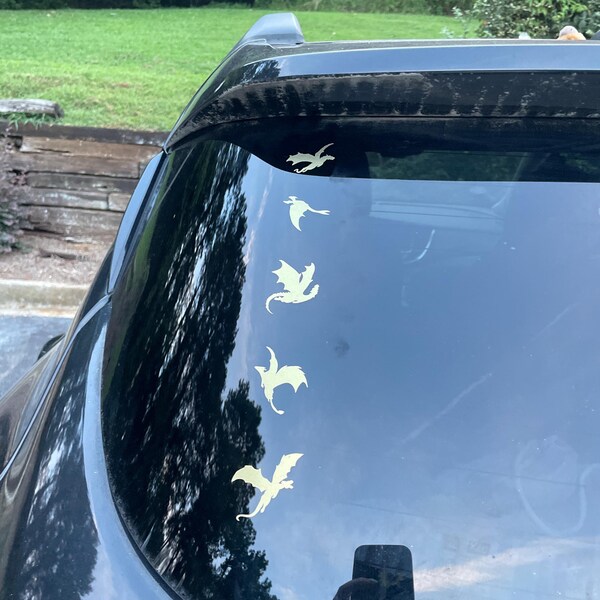 Car Decal, Andarna, Fourth Wing, Tairn, Thingy Thingz, Custom, Bookish ...