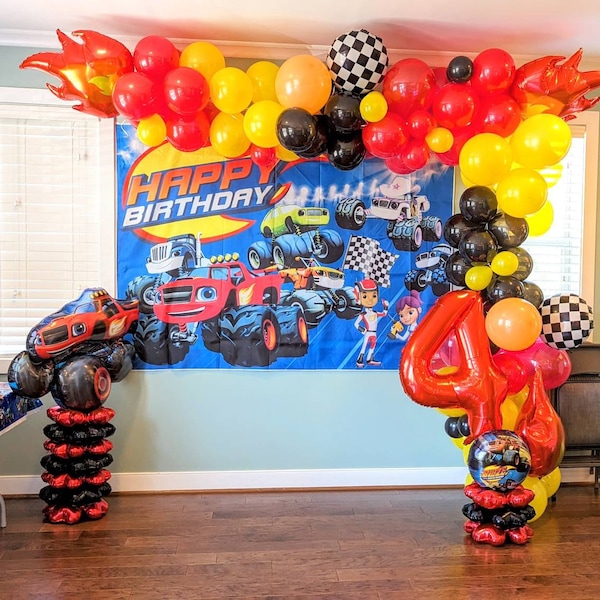 Basketball Party Balloon Stacks Kit - Etsy