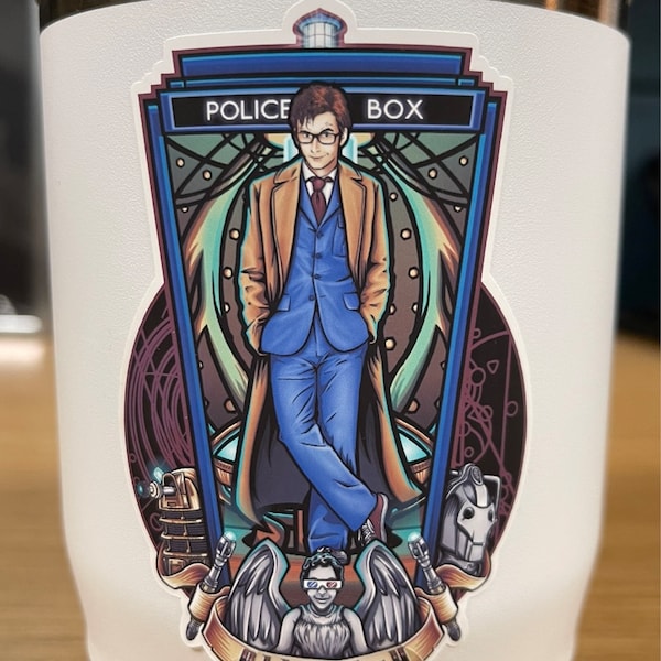 10th Doctor, Doctor Who Sticker, Vinyl Sticker, Individual Die Cut - Etsy
