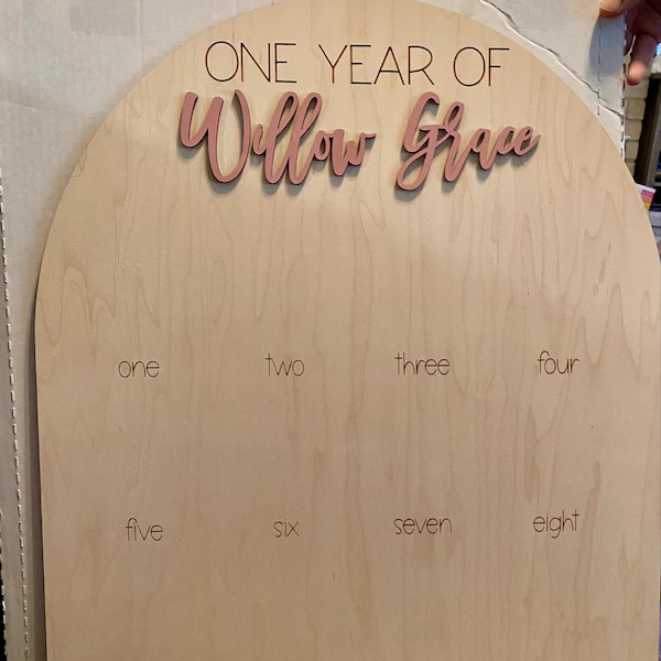 My First Year One Year of Photo Board Wooden Milestone Board 1st ...