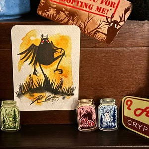 Jar Cryptid Buddy Sticker Pack Fantasy Mothman Sasquatch Bigfoot Fresno ...