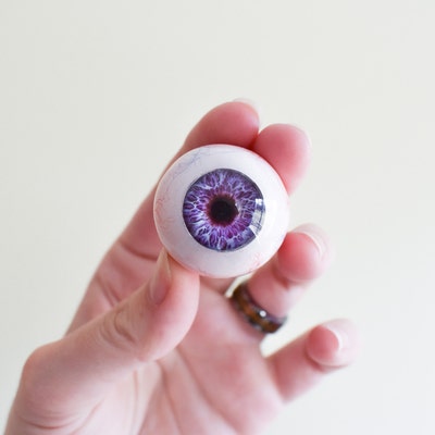 Complete Round Realistic Human Eyeball With Purple Iris Oddity Cabinet ...