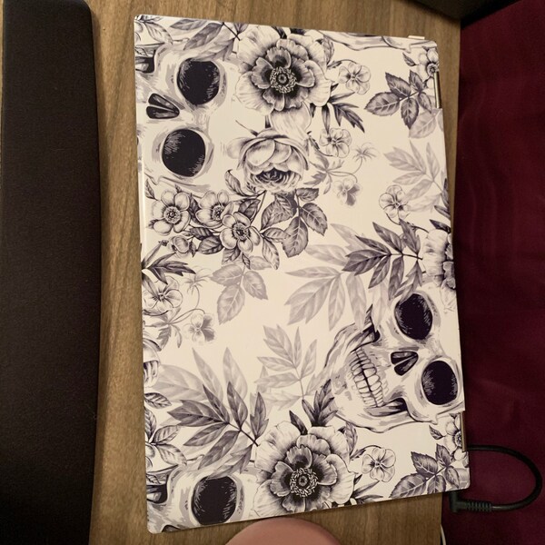 Skull Laptop Skin Sticker Floral Notebook Vinyl Decal Dell Hp Lenovo ...