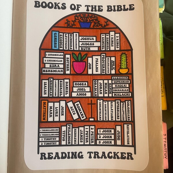 Bible Reading Tracker Sticker- for Bible Journaling and Note Taking ...