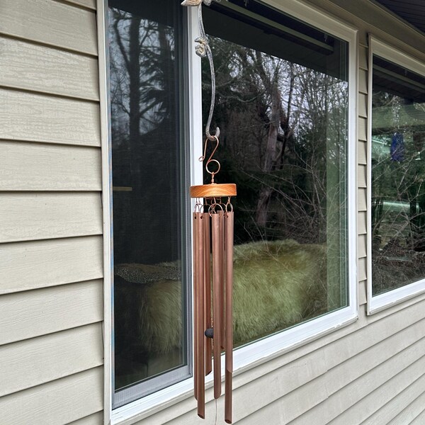 Large Wind Chime - Zen Beach Stones - Genuine Copper Chimes - All ...