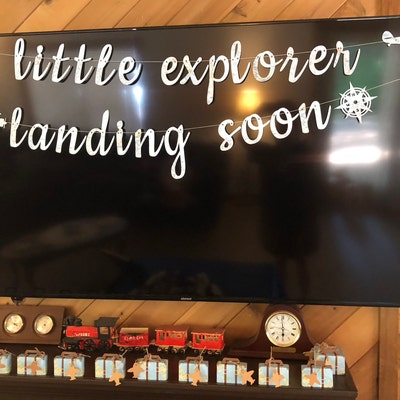 Little Explorer Landing Soon Banner, Maps Banner,photo Booth,banner for ...