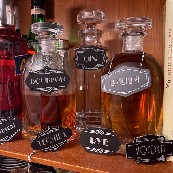 Vintage Style Decanter Tags: Custom Bar Signs, Home Decor - Etsy