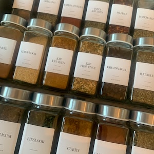 Gold Metallic Herbs and Spice Labels Custom List - Etsy