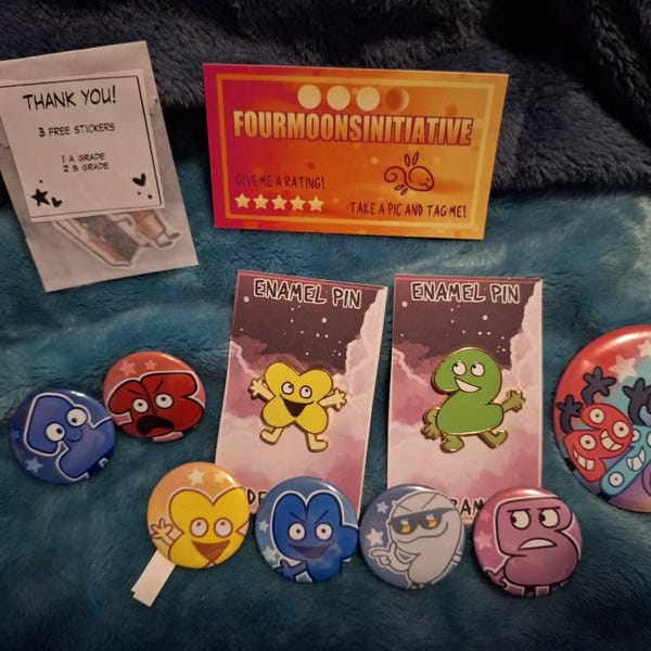 BFB TPOT Two Enamel Pin BFDI - Object Show - Etsy