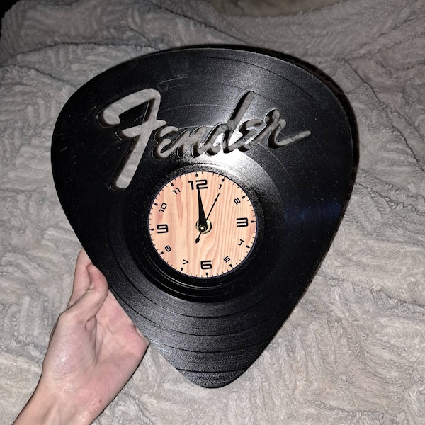 GUITAR PICK Fender Strat Vinyl Record Clock - Etsy