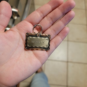 Large Dog Tag Personalized Pet ID Tag With Hand Stamped and Engraved ...