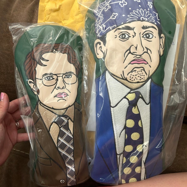 Prison Mike and Dwight Inspired Golf Head Covers, Driver Cover 3 Wood ...