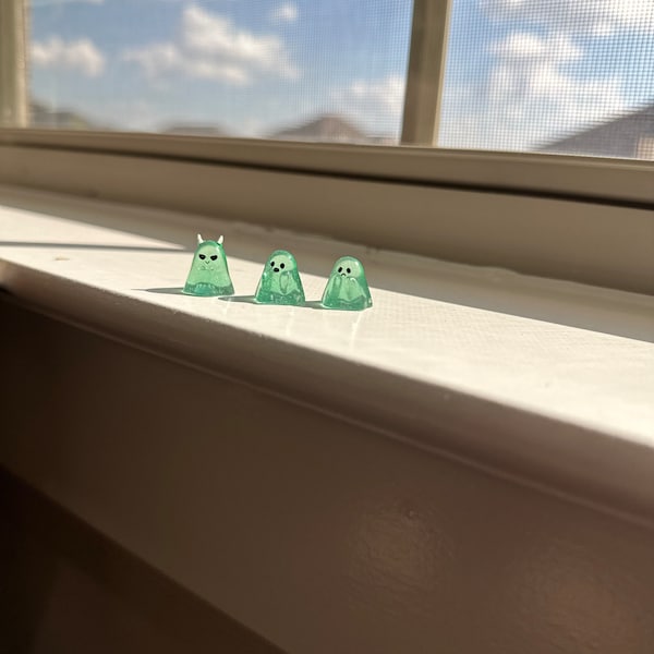 Handcrafted Silicon Mould, Mold of Resin Mini Cute Ghost With Smooth ... Handcrafted Silicon Mould, Mold of Resin Mini Cute Ghost With Smooth ...