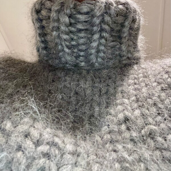 2 Kg Leggings Extra Itchy Scratchy Chunky Knit Wool Trousers Thick Wool ...