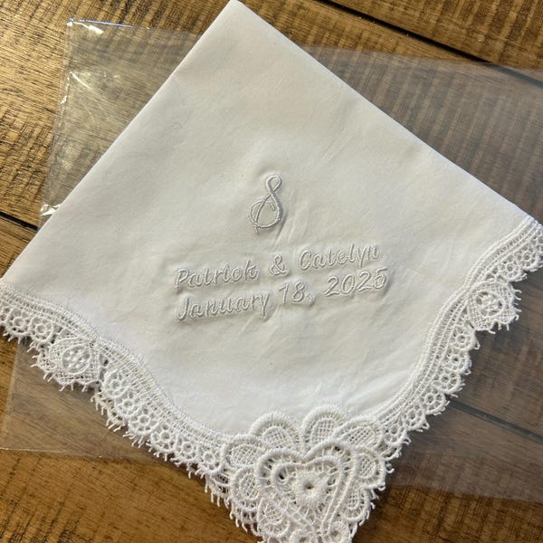 Wedding Handkerchief for Bride,something Blue,for Your Happy Tears ...