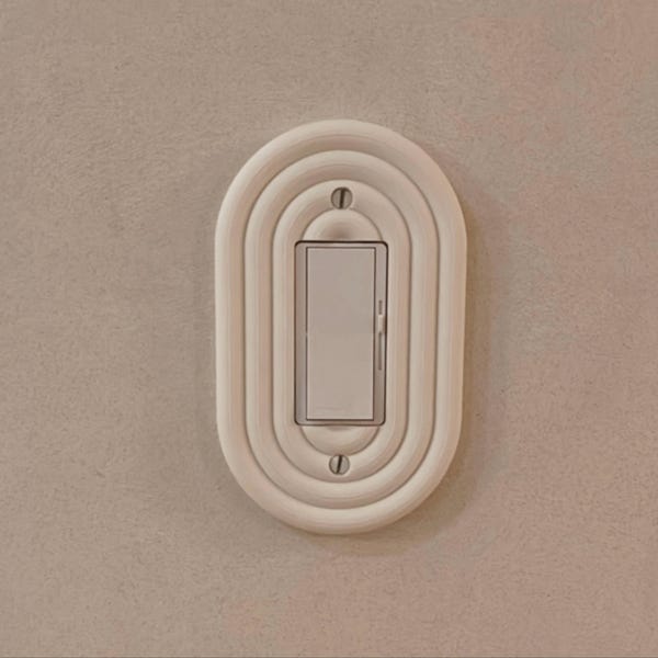 Mid-century Modern Oval Light Switch Cover Plate for Toggle Light ...