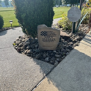 Welcome Stone Welcome Landscape Rock Engraved garden - Etsy