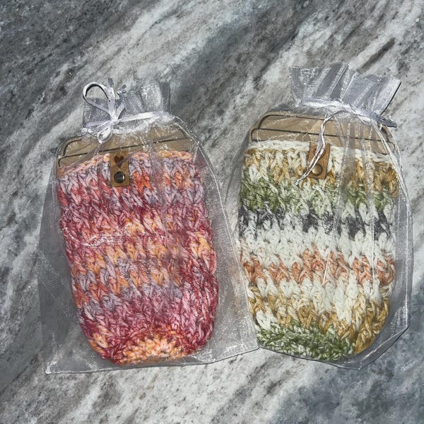 Chunky Yarn Knit Wristlet Keychain | Loop Key Chain With Lobster Clasp ...