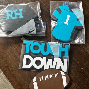 Football Cutouts 12 Football Die Cuts Football Party Tags Sports Party ...