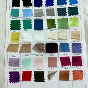 Natural Silk Samples/100% Real Silk Color / Pure Silk Satin Samples - Etsy