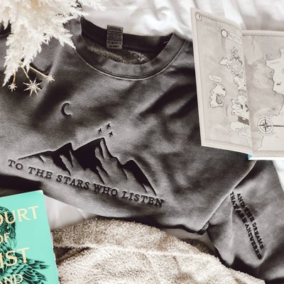 OFFICIALLY LICENSED ACOTAR Embroidered Sweatshirt Stars Acotar Merch ...