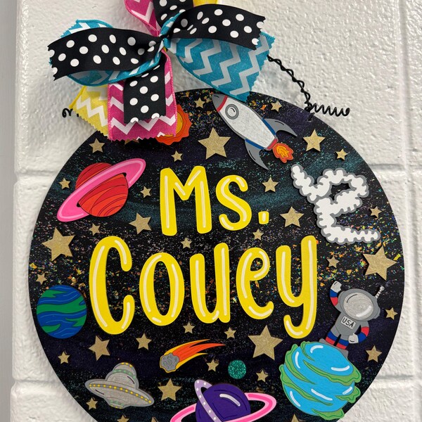 Customized Space Themed Sign - Laser Cut - Teacher Sign - Classroom ...