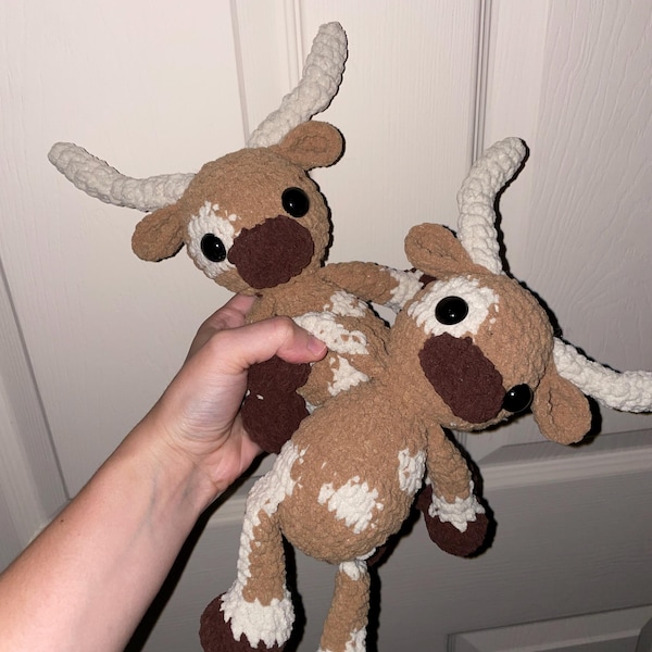 Longhorn Crochet Pattern- Longhorn Cow Pattern, Amigurumi Longhorn Cow ...