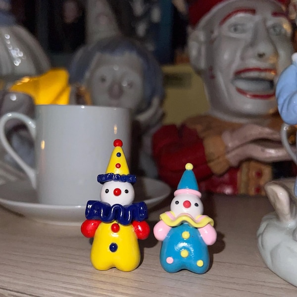 Mini Clown Handmade Figurine - Etsy