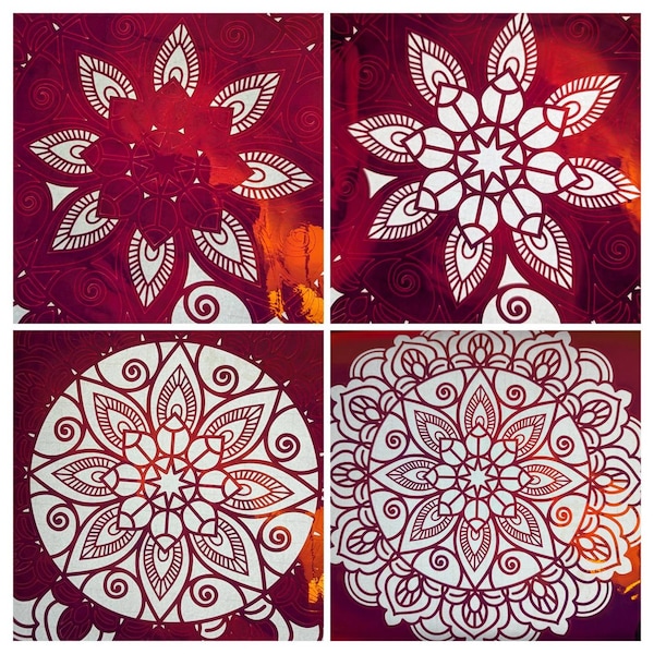 100 Geometric Pattern Designs: Lightburn Art Library & SVG Files ...