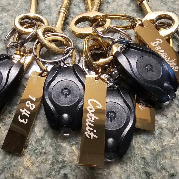 Stainless Steel Keychain, Custom Engraved Key Chain Personalized Gifts ...