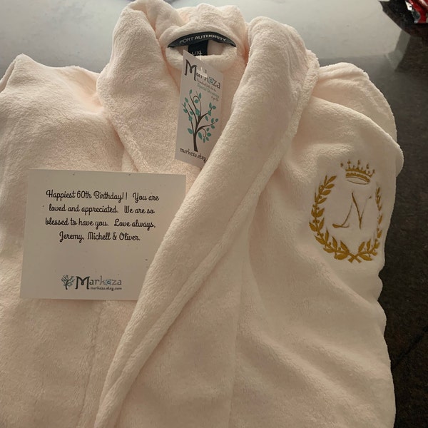 Personalized Plush Spa Robe / Custom Monogrammed Luxury Bathrobe ...