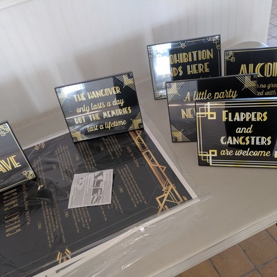 5 Bootlegger Prohibition Labels, Speakeasy Labels, Gatsby Party Props ...