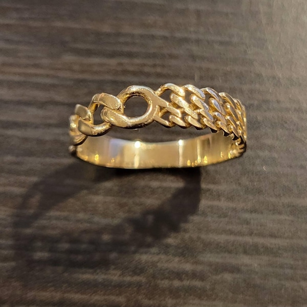 Square Signet Ring 8mm, 14k 18k 10k Solid Gold Geometric Pinky Ring ...