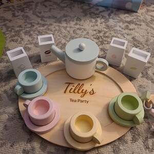 Personalized Wooden Afternoon Tea Play Set Pretend Home Play - Etsy