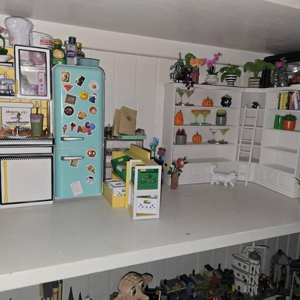 MINI LIBRARY 9" | Mini Bookshelf | 1/12th Scale Replica Bookshelf ...