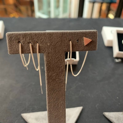 Set of 3 Square Jewellery Display Plinths / Blocks / Risers Ash Grey ...