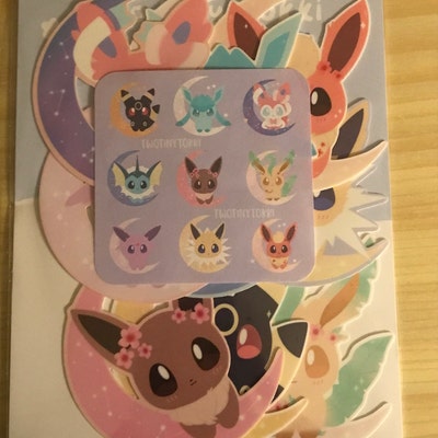 3 Eeveelutions Stickers Eeveelution Pokemon Vinyl Stickers, Laptop ...