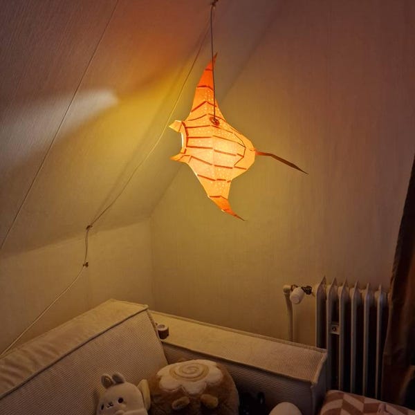Manta Ray DIY Pendant Paperlamp Kit - Plug Version ( Pre-cut Papercraft ...