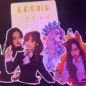 Kpop LOONA Sticker Pack 2 heejin, Hyunjin, Haseul, Yeojin, Vivi ...