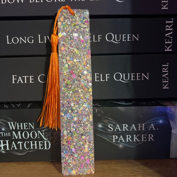 Neon Glitter Resin Bookmark: Handmade 80s, Summer Vibes, Sparkly - Etsy