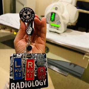 You Pose We Expose Badge Reel Skeleton Badge Reel Radiology Badge Reel ...