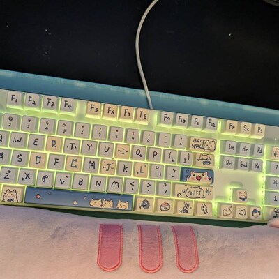 Chinchilla Blue Keycaps 148 Artisan Keycaps Set Ergonomic Thick PBT ...