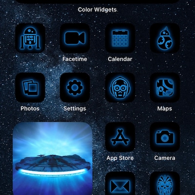 Galaxy App Icons, Galaxy Ios Icons, Blue iPhone Icons, Neon App Icons ...
