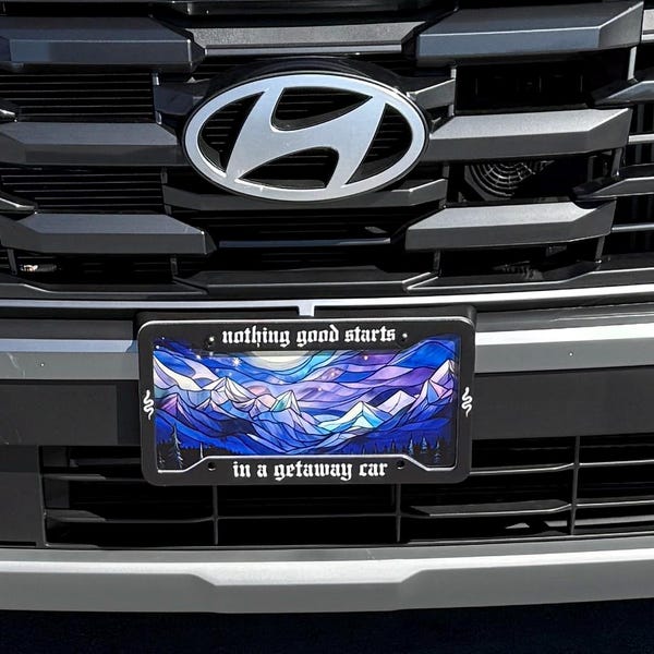 Japanese License Plate Frame, Wave Pattern Vanity Tag Holder, Car ...