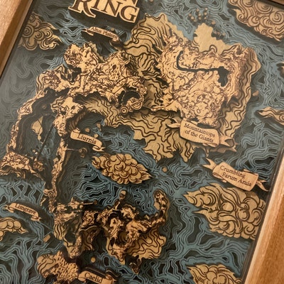 3D Imperial Realm Wood Map Free Express Shipping - Etsy